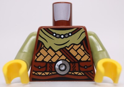 Lego Torso Viking Armor Medium Nougat Leather Olive Green Bandana ...