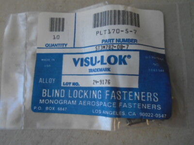 LOT OF 10 EA NOS MONOGRAM VISU-LOK BLIND RIVETS P/N: PLT170-5-7 | eBay