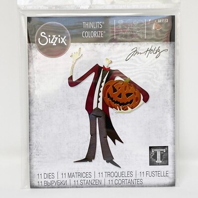Sizzix Thinlits Tim Holtz Die Cut Set Pumpkinhead, Colorize Halloween NEW | eBay