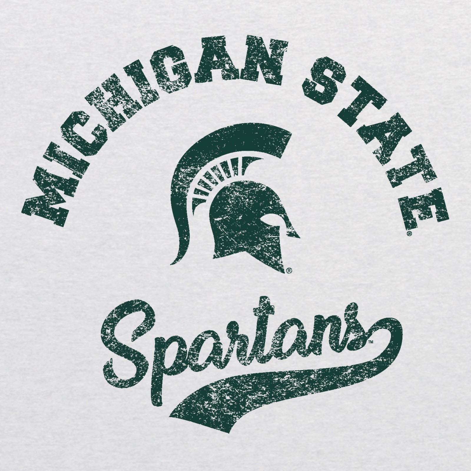 Michigan State Spartans Retro Script Unisex Triblend T-Shirt - Heather ...