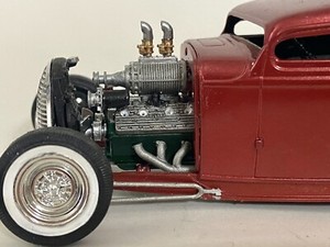 Resin Supercharged Ford Flathead engine for scale model cars, 1/24 1/25 ...