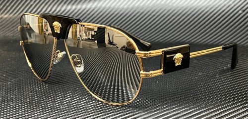 VERSACE VE2252 10026G Gold Grey Mirror Men's 63 mm Sunglasses ...