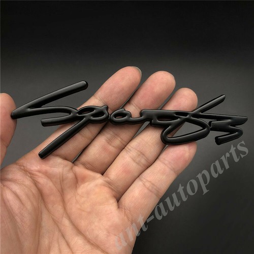 3D Black Metal Art Cursive Sports Car Trunk Rear Emblem Badge Decal ...
