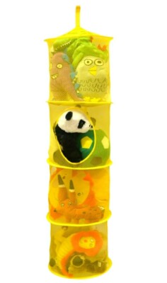 Mesh Toy Cubby 4 Compartments Organizer for Storing Toys/Clothes Yellow ...