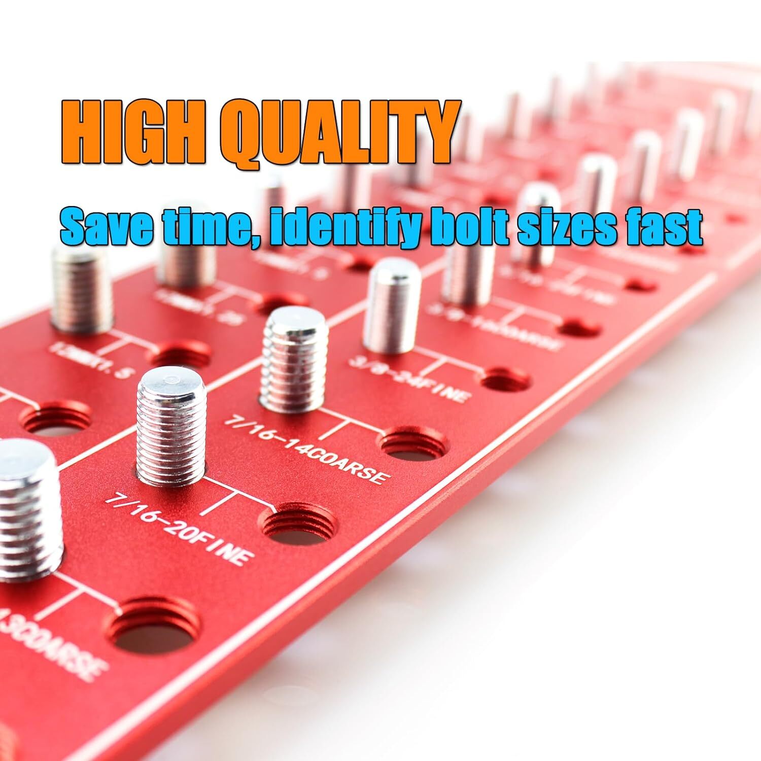 Nut and Bolt Thread Checker 28 Thread Identifier Gauge Inch Metric ...