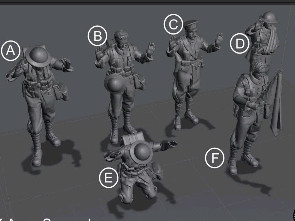 Ww1 British Army Surrender Full Set Soldiers 1/35th Resin Printed | eBay UK