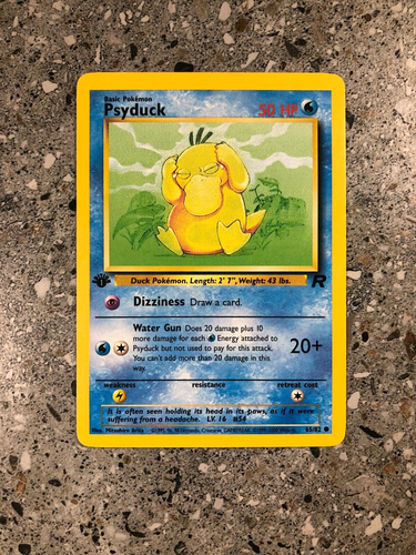 Pokemon TCG Cards 1st Edition Psyduck 65/82 Team Rocket | eBay