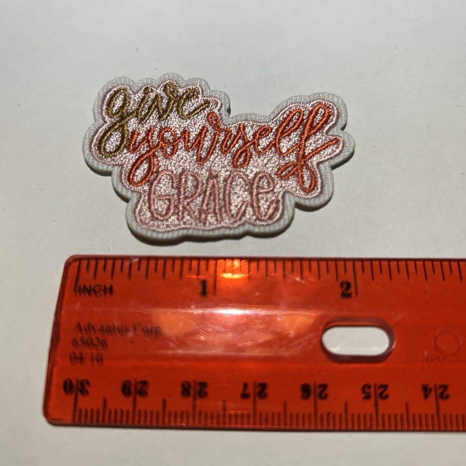 Give Yourself Grace Patch Embroidered Iron On Inspirational ...