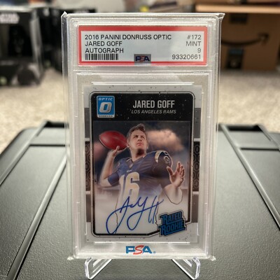 2016 PANINI DONRUSS OPTIC JARED GOFF RATED ROOKIE AUTO RC PSA 9 #55/150 ...