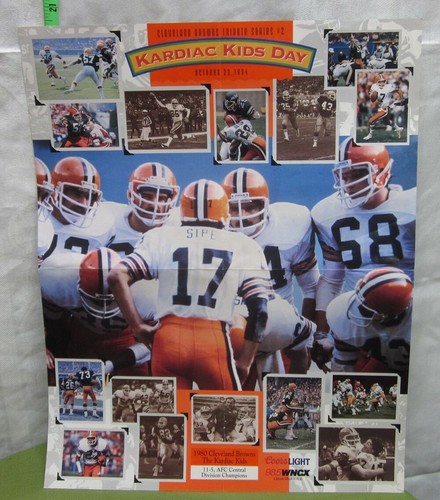 CLEVELAND BROWNS Brian Sipe souvenir program Kardiac Kids Day NFL ...