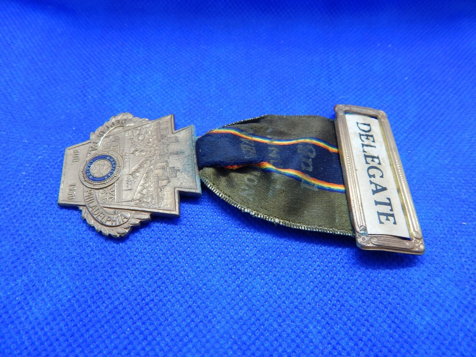 AMERICAN LEGION DEPT OF PA. PHILADELPHIA CONVENTION DELEGATE BADGE AUGUST 1950 | eBay
