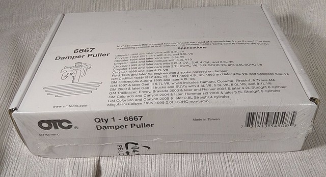 OTC 6667 Harmonic Balancer Damper Puller GM Ford CHRYSLER for sale ...