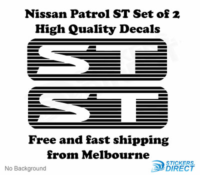 Nissan GU Patrol ST Sticker Set of 2 Outdoor Premium Grade Vinyl Decals ...