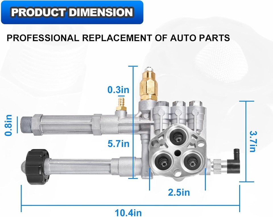 Pump Head For Troy Bilt 2700-2800 psi 2.3gpm 020486 020296 020414 ...