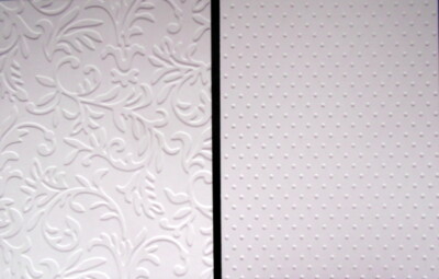 EMBOSSED 125gsm WHITE PAPER x 10 - 2 designs -SCRAPBOOKING/CARDMAKING ...