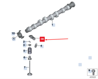 BMW X2 F39 Engine Roller Drag Lever 11337640537 7640537 NEW GENUINE ...