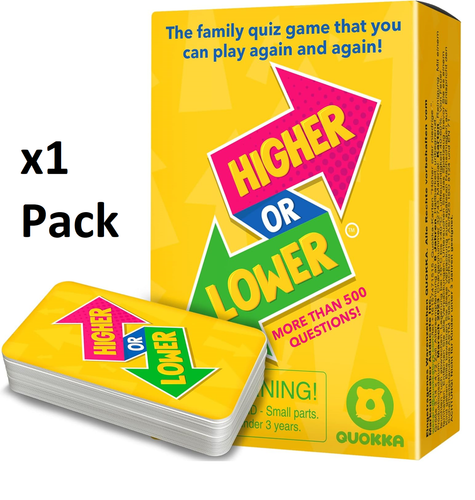 Higher or Lower Family Friends Card Quiz Game, 8years and over. | eBay UK