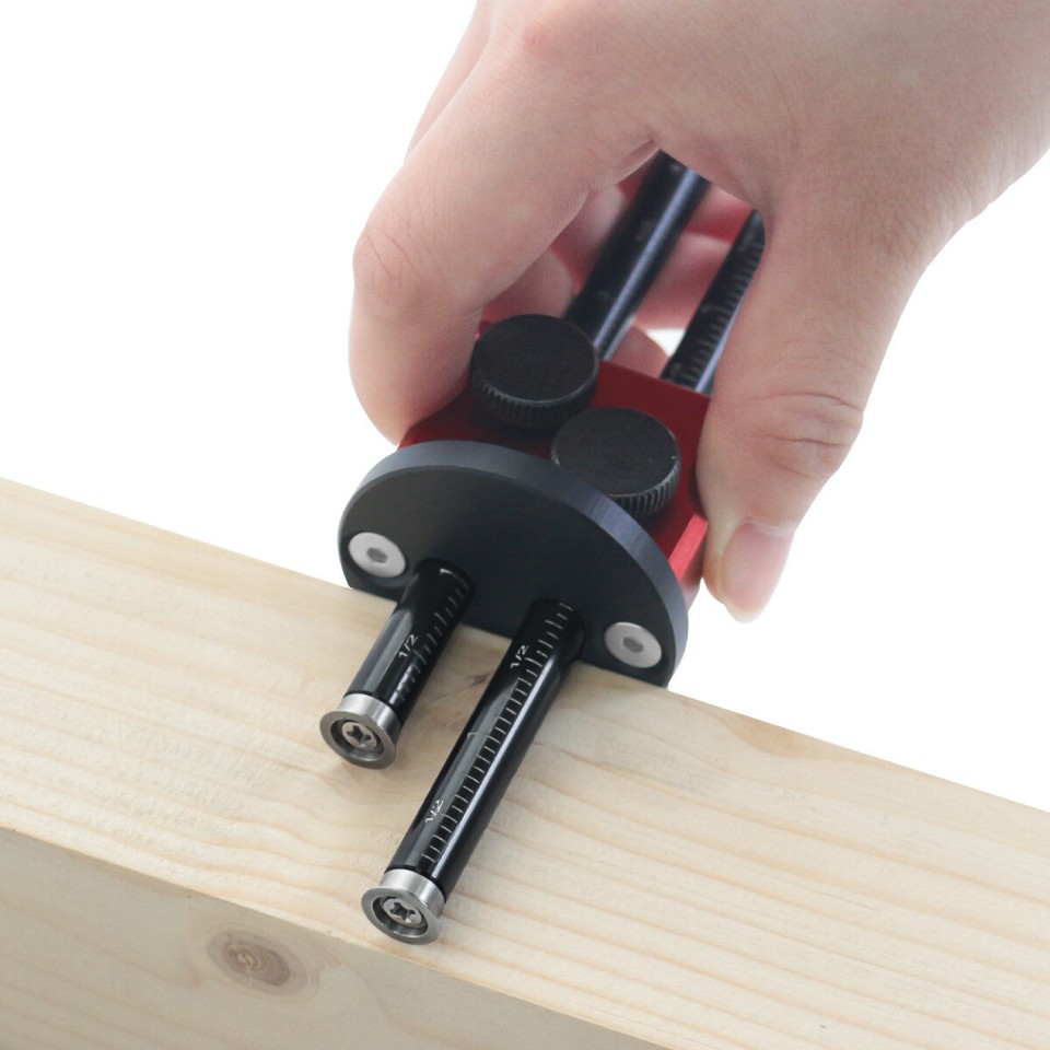 Double Head Wheel Marking Gauge Parallel Line Drawing Tool Woodworking ...