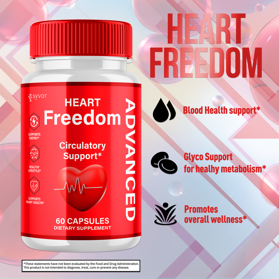 (2 Pack) Heart Freedom Blood Support Advanced Glycogen Supplement 120 ...