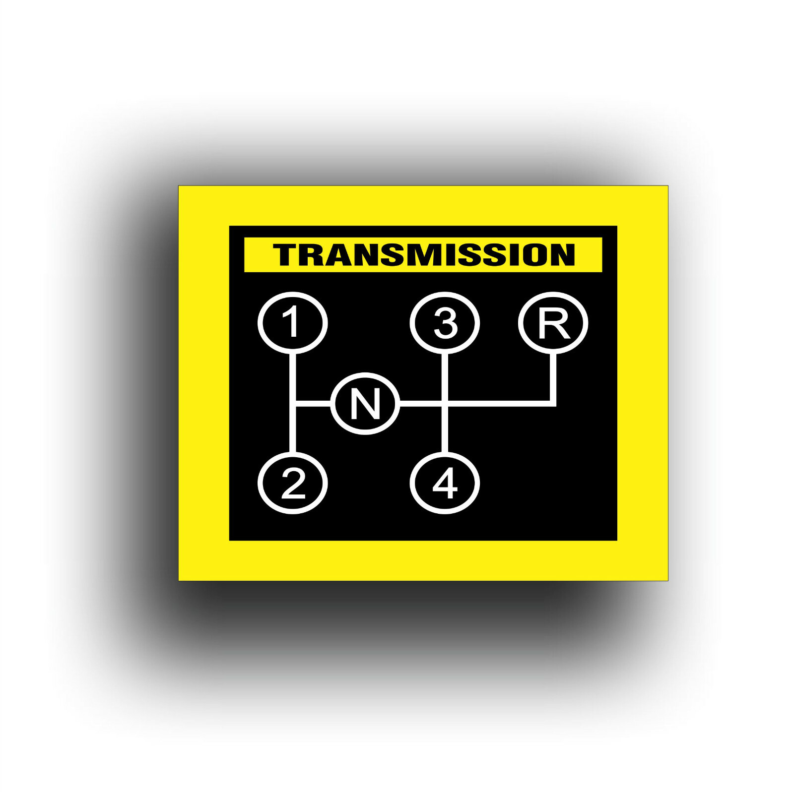 Transmission Shift Pattern Decal 4 Speed Manual Trans Muscle Race Car ...