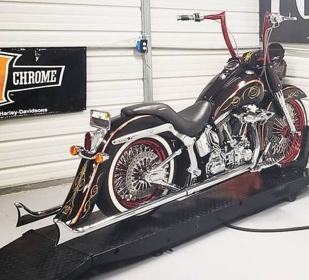 Harley Davidson Softail Cholo 23" Fl Front 6" Stretched 7" wide Rear ...