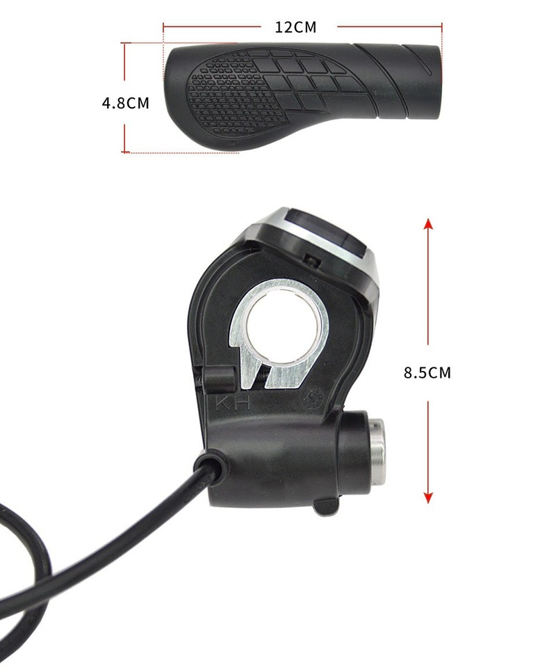 48V Split Throttle Handle with Power Display & Key Lock for E-Bike ...