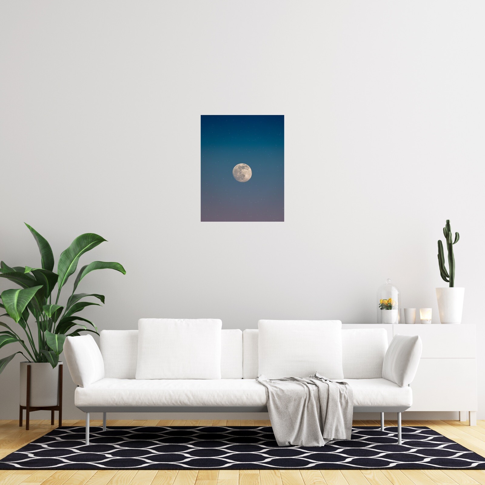 Canvas Wall Art For Home Decor, Framed Canvas Print Photography Lunar ...