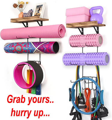 Yoga Mat Storage Rack Home Gym Equipment Storage Organizer Yoga Mat ...