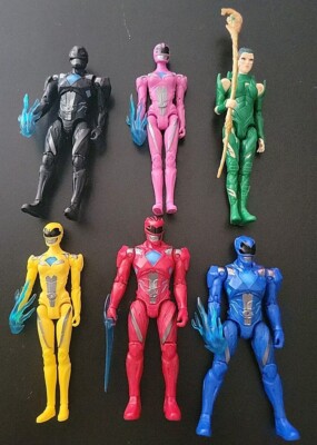 Power Rangers The Movie PINK BLUE YELLOW RED RANGER RITA 5” Figures ...