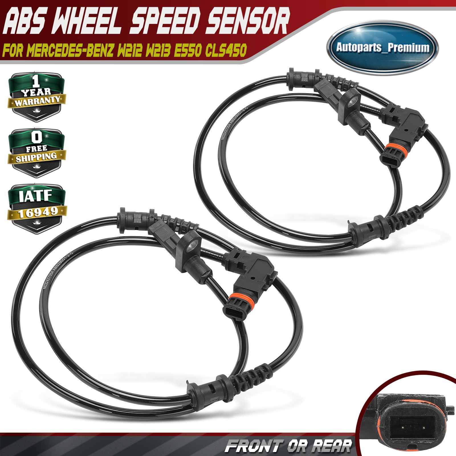 2x Front / Rear ABS Wheel Speed Sensor for Mercedes-Benz W212 W213 E550 ...