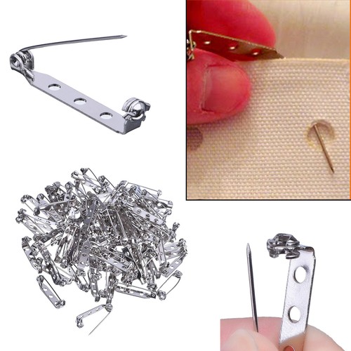 25mm Back Clasp Brooch Secure brooch Pin Backs Safety Pins for ...