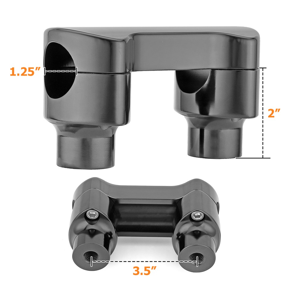2" Height Handlebar Clamp Riser For Harley Fat Bob Fat Boy Low Rider S ...
