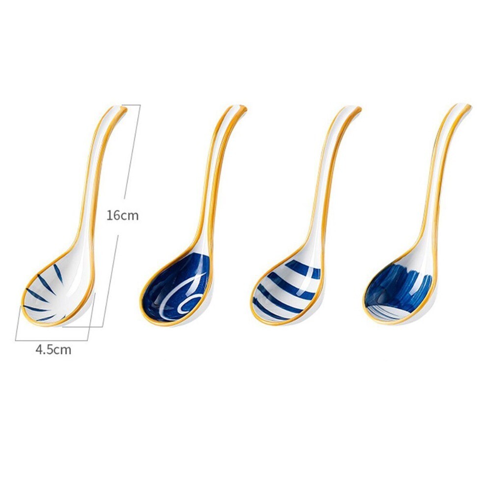 High-quality Long Handled Spoon Daily Use Soup Spoon Curved Spoon ...