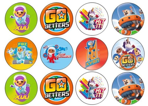Go Jetters Theme Edible Wafer Cup Cake Toppers Standing or Disc | eBay