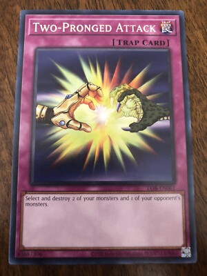 Yu-Gi-Oh! TCG Two-Pronged Attack LOB-EN061 Rare 25th Anniversary Edition NM | eBay
