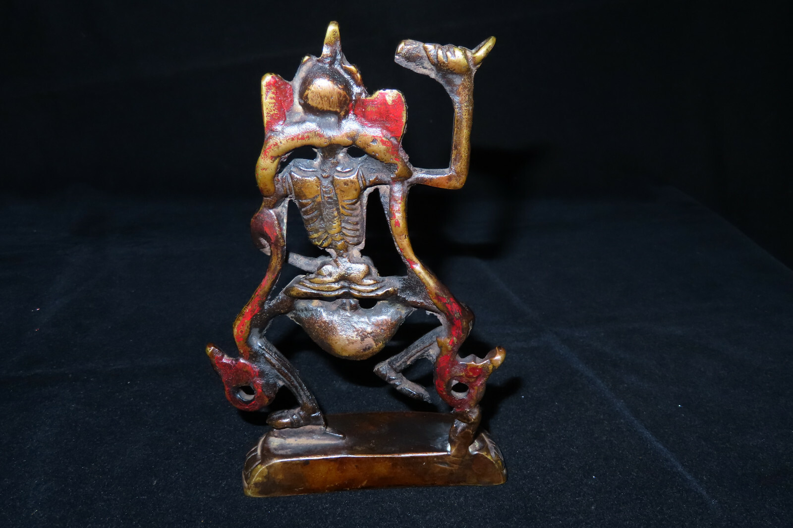 Old Nepal Tibet Bronze Chitipati / Shri Shmashana Adhipati Statue | eBay