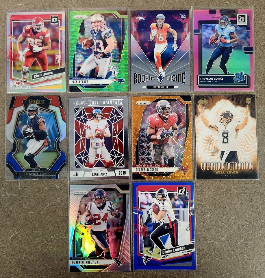 NFL 25 Card Lot Slab Auto #'D Patch Parallels Inserts Rookies 25 Cards ...