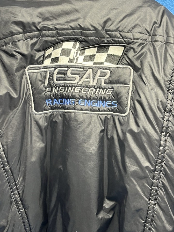 Vintage Tesar Engineering Racing Engines Black Insulated Men's Jacket ...