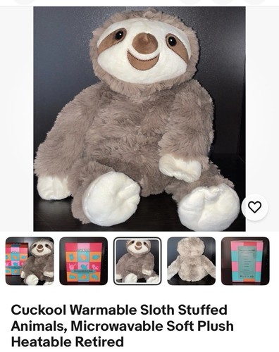 Cuckool Warmable Sloth Stuffed Animals, Microwavable Soft Plush ...