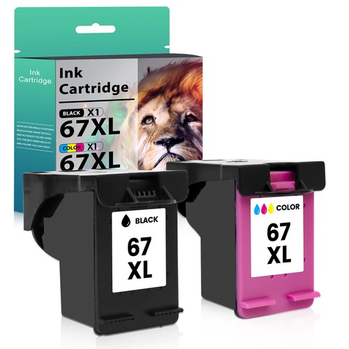 67XL Ink Cartridge Combo Pack For HP Ink 67 Deskjet 2700 2755 4155 ...