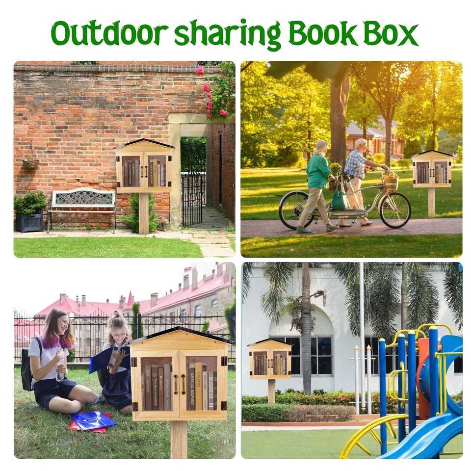 Little Free Library Outdoor Library Box Literature Exchange Box Outdoor ...