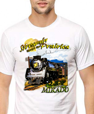 Canadian Pacific (CP) 2-8-2 Semi-Streamlined Mikado Steam Loco Men's T ...