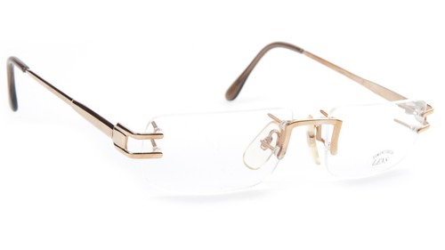 NEW FACET-15 GOLD EYEGLASSES FRAME GLASSES RIMLESS FRAME 53-16-140 ...