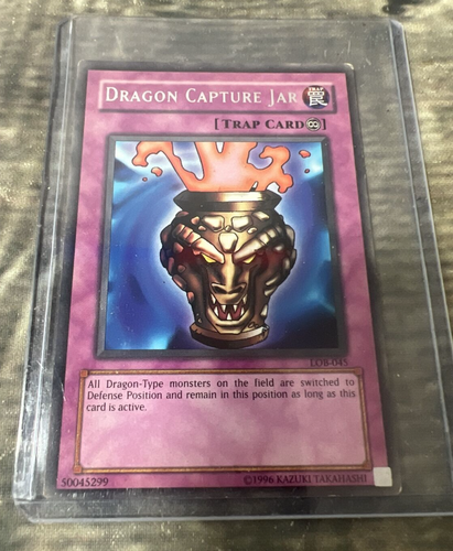 Dragon Capture Jar UNL Edition LOB 045 - Silver Rare Yugioh Card Trap ...