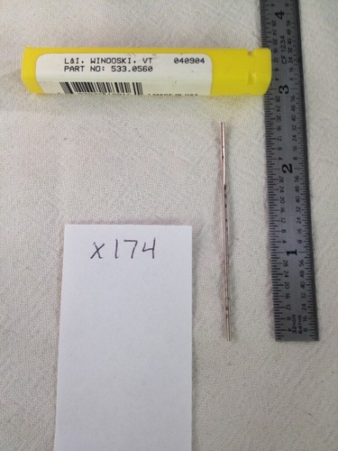 1 NEW L&I 533 .0560" CHUCKING REAMER. HSS. STRAIGHT FLUTE. USA MADE ...