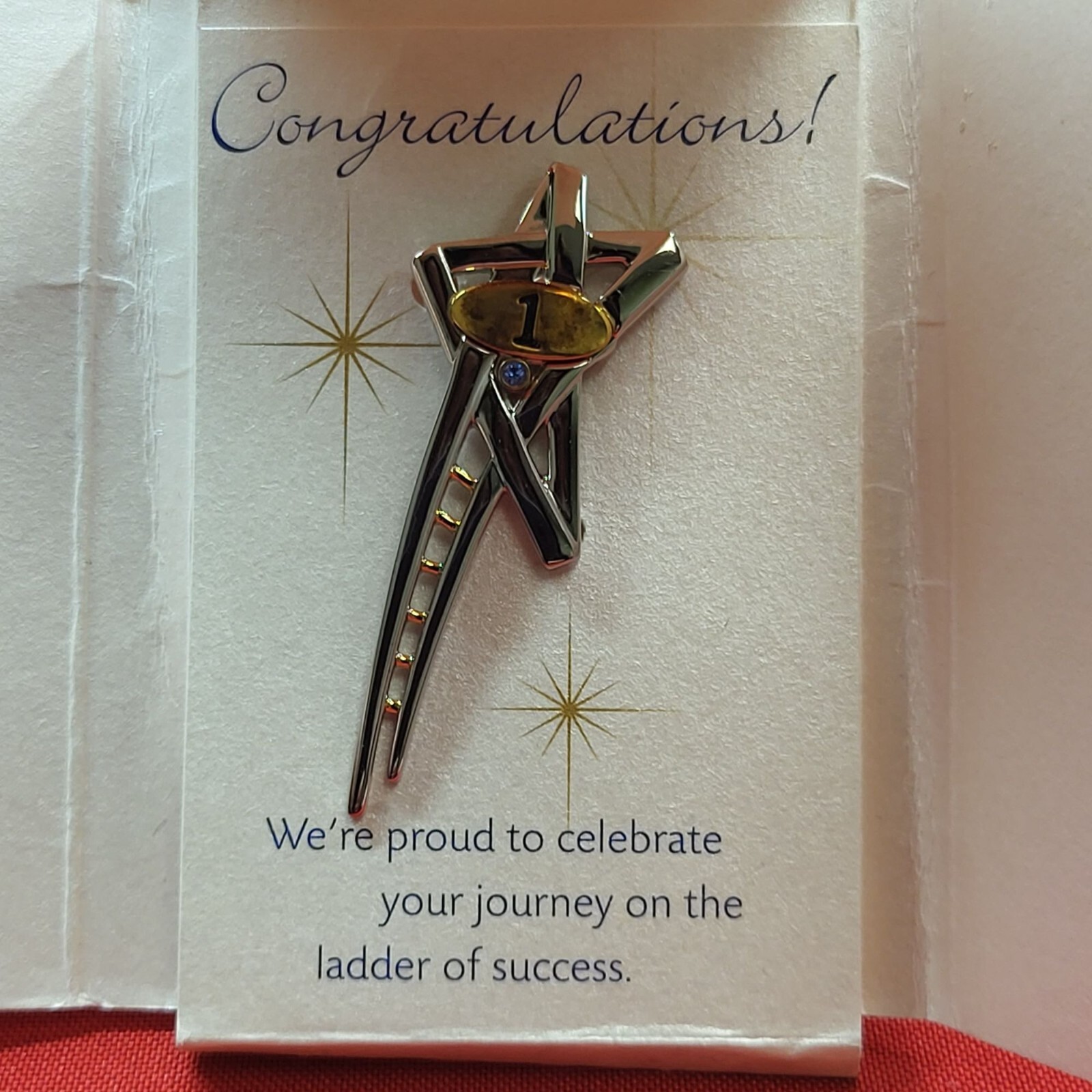 Mary Kay Rising Star Ladder Success Pin Brooch Gold S… - Gem