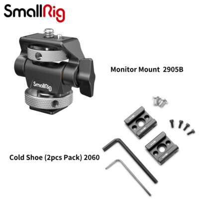 SmallRig Swivel and Tilt Monitor Mount 2905B+Cold Shoe Mount Hot Shoe ...