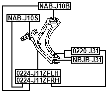 Right Front Arm Febest 0224-J11ZFRH Oem 54500-4CL1B | eBay