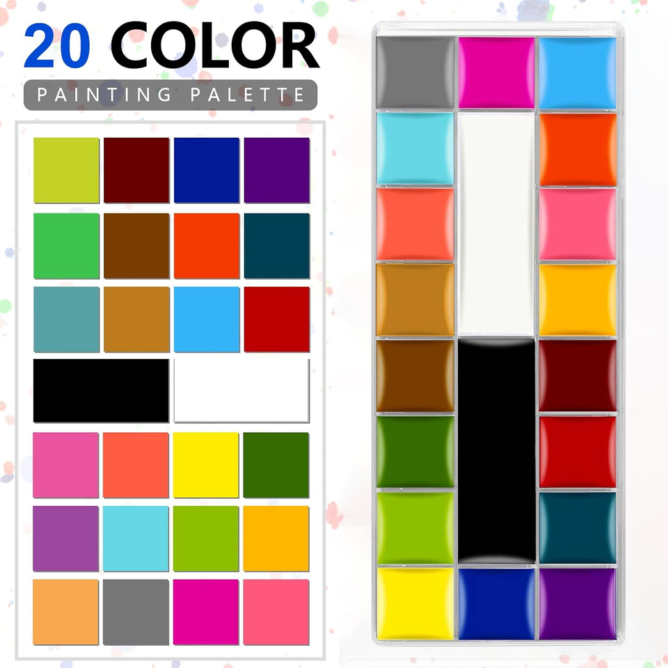 Face Paint,20 Colors Face Paint - Face Painting Kit,Oily Based Face ...
