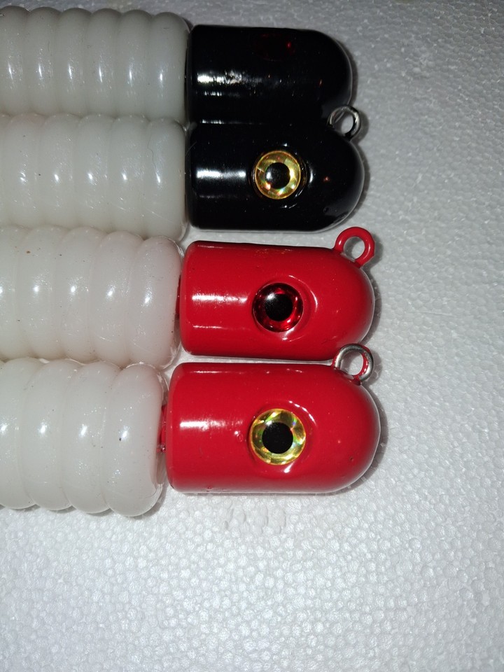 Norway/Iceland Halibut/Cod Lures 12inch Mega Grubs. 12/0 Hook | eBay UK